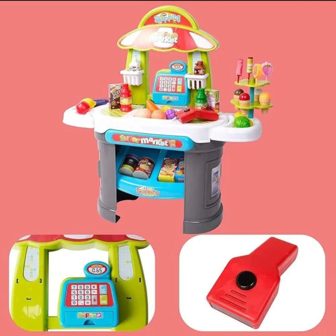 Supermarket Grocery Store Mart Toys for Kids with Cashier Play Set ...